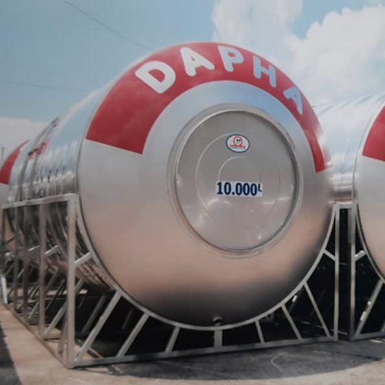 Bồn inox Dapha 10.000 lít ngang 10000 10.000 lít 10m3 nằm - GIÁ BÁN